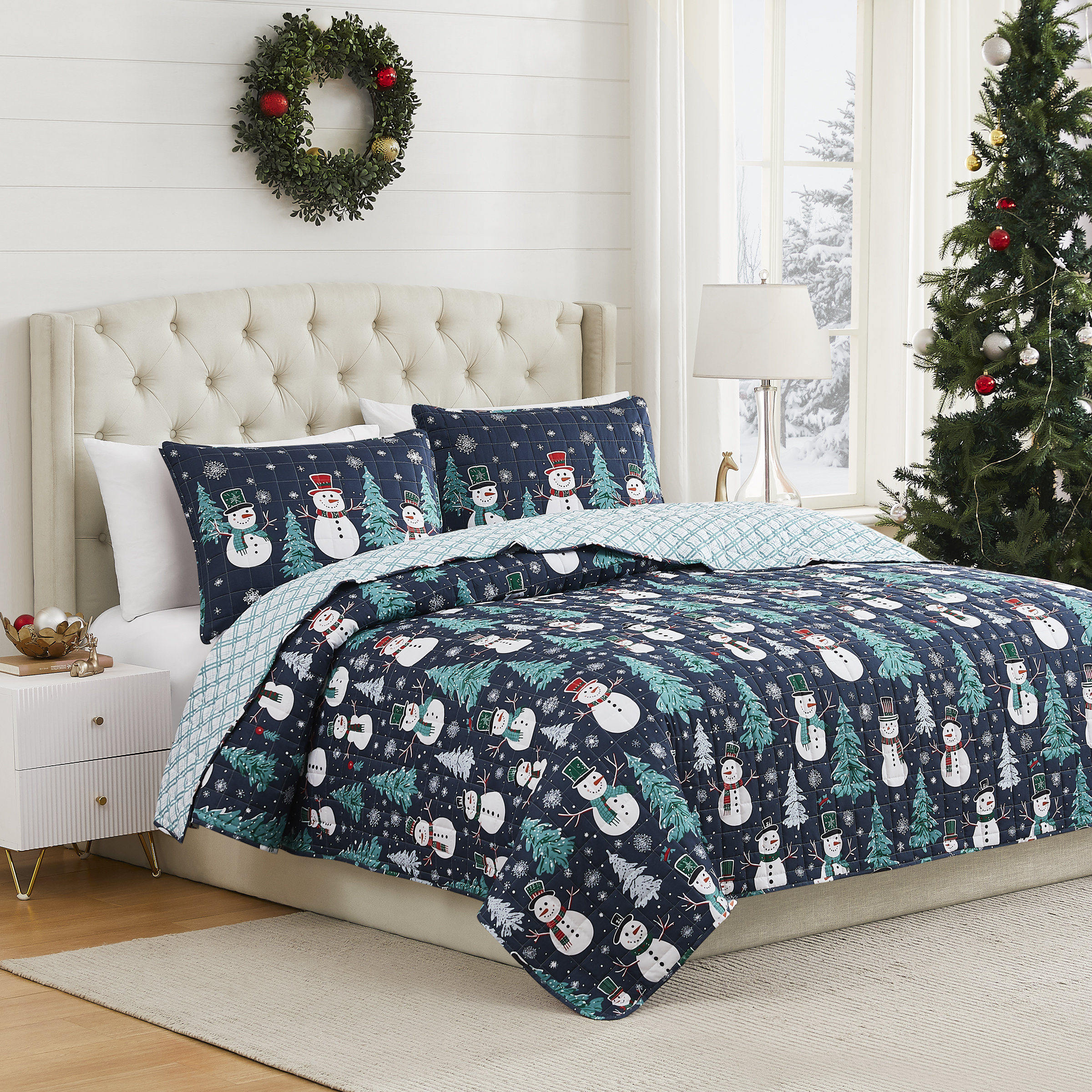 Avanti Linens Snowman Quilt Set & Reviews | Wayfair