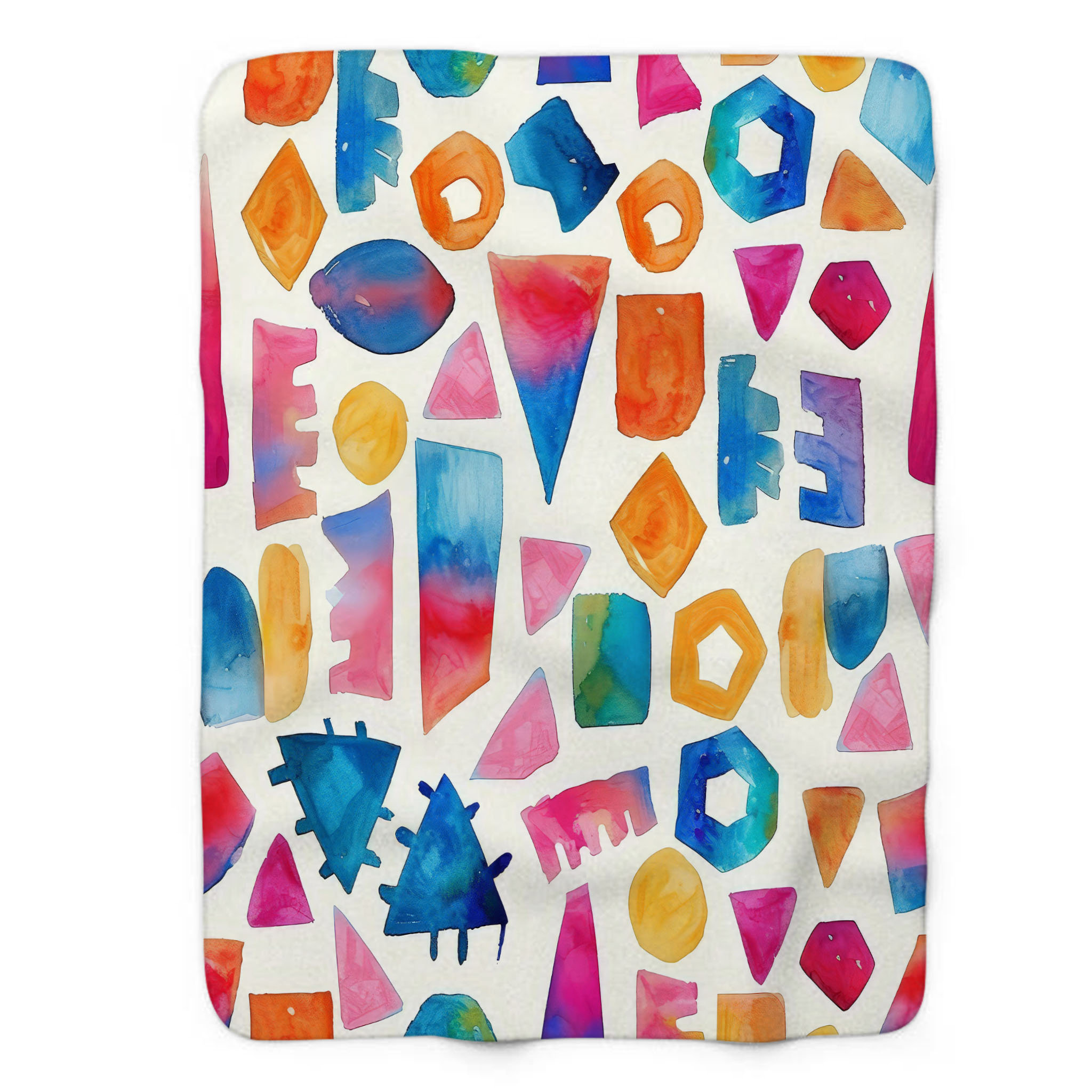 MentionedYou Prismatic Shapes - 1 Piece Premium Sherpa Blanket Throw ...
