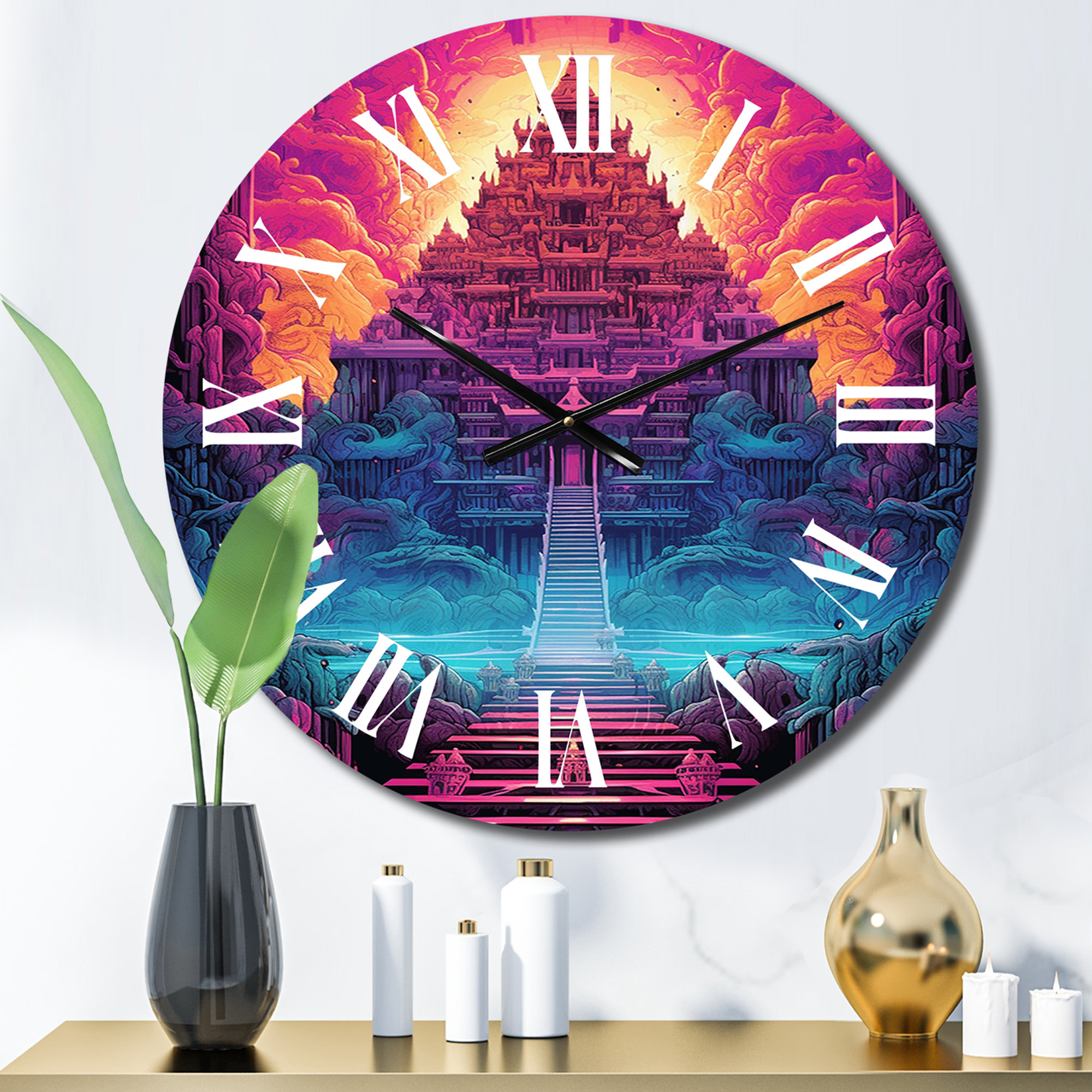 Design Art Thai Buddhist Temple Spiritual Dreamscape - Buddhism Wall ...