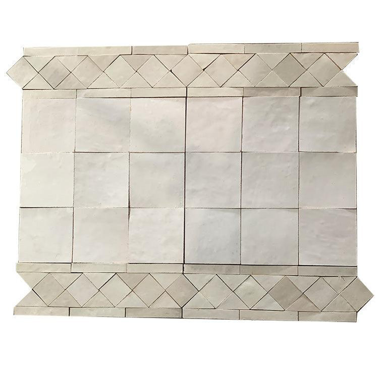 Moroccan Mosaic Tile House Dama 3.75" x 12" Clay Linear Mosaic Wall ...