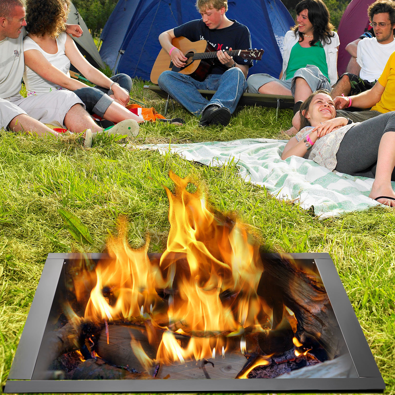 VEVOR 42'' x 36'' Rectangle Steel Fire Pit Tool | Wayfair