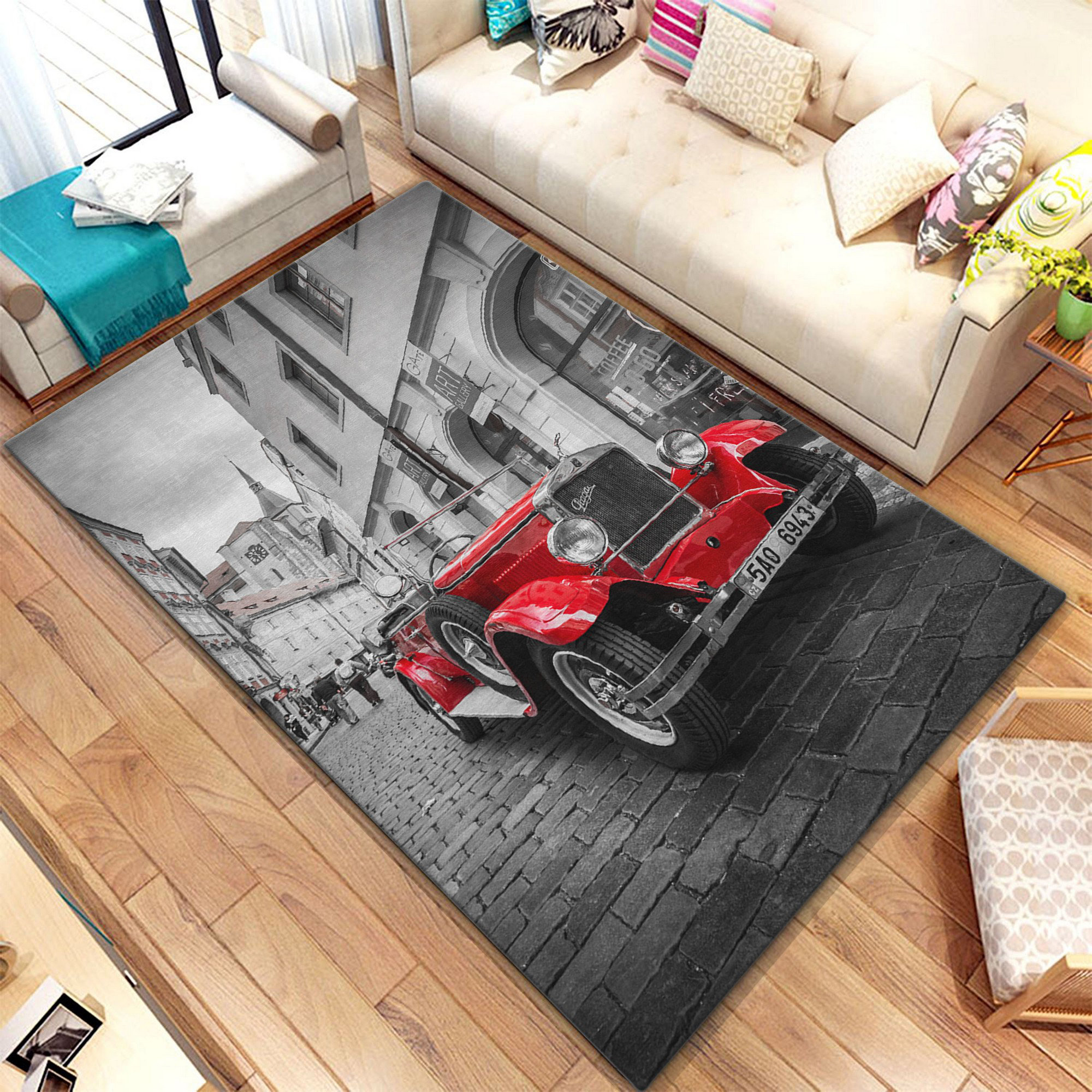 East Urban Home Eleni Flatweave Red/Grey Rug - Wayfair Canada