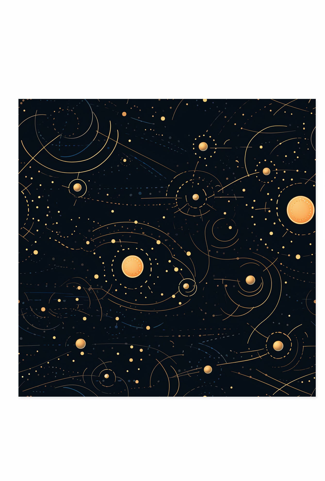 Winston Porter Astronomy and Space Stars Pattern V Modern Unframed Art ...