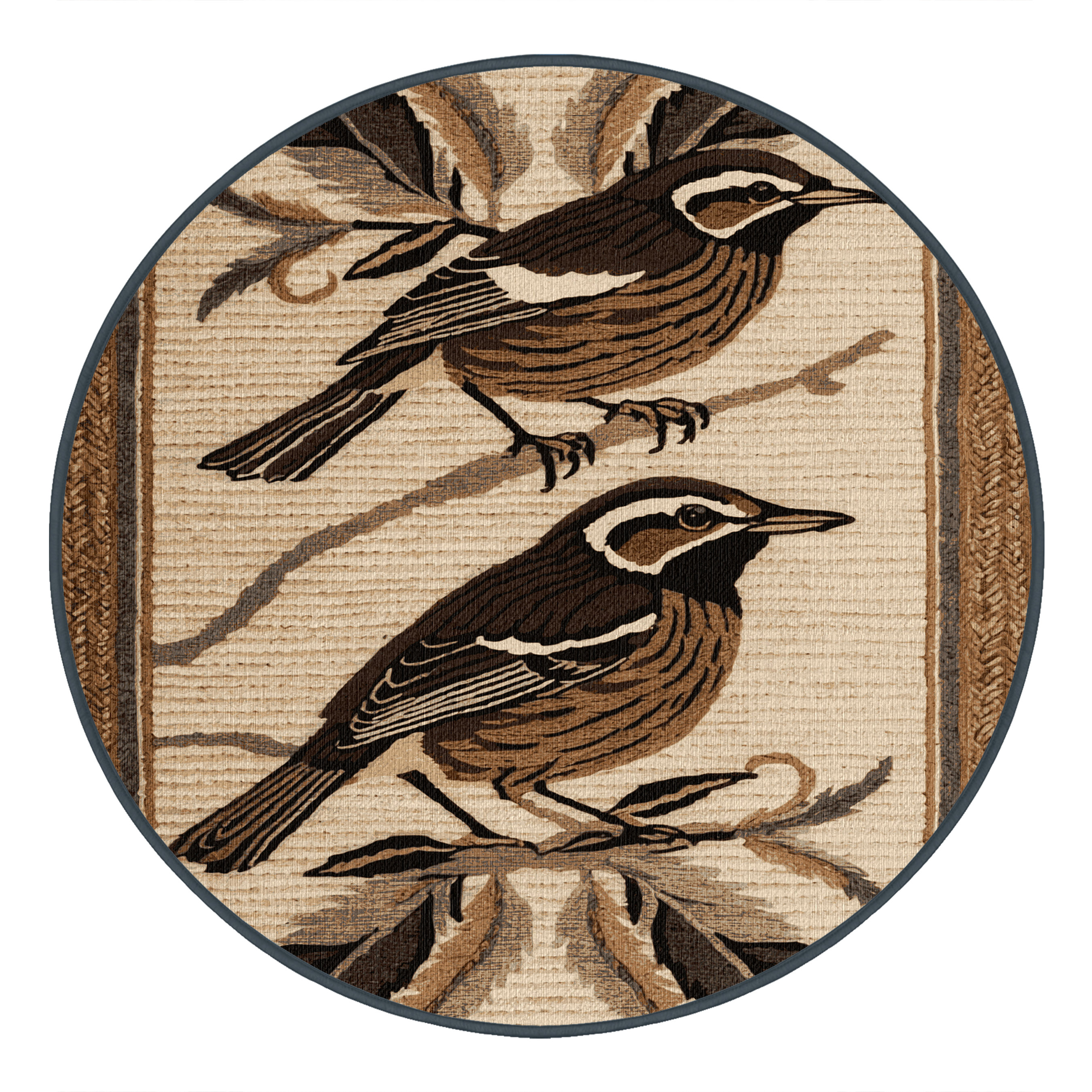 One Allium Way® Washable Southern House Wren Birds Area Rug | Wayfair