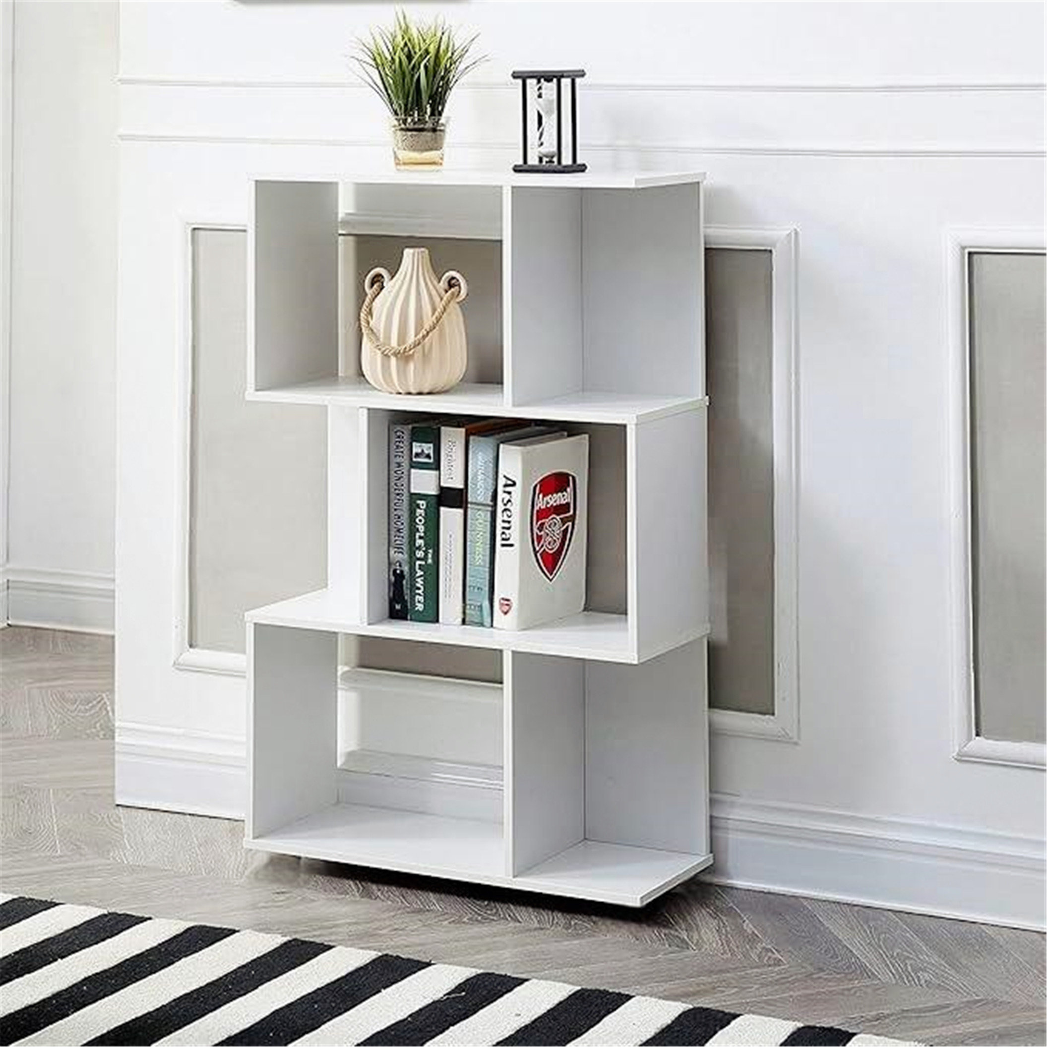 Ebern Designs Simple and Functional Three - layer Household Bookshelf ...