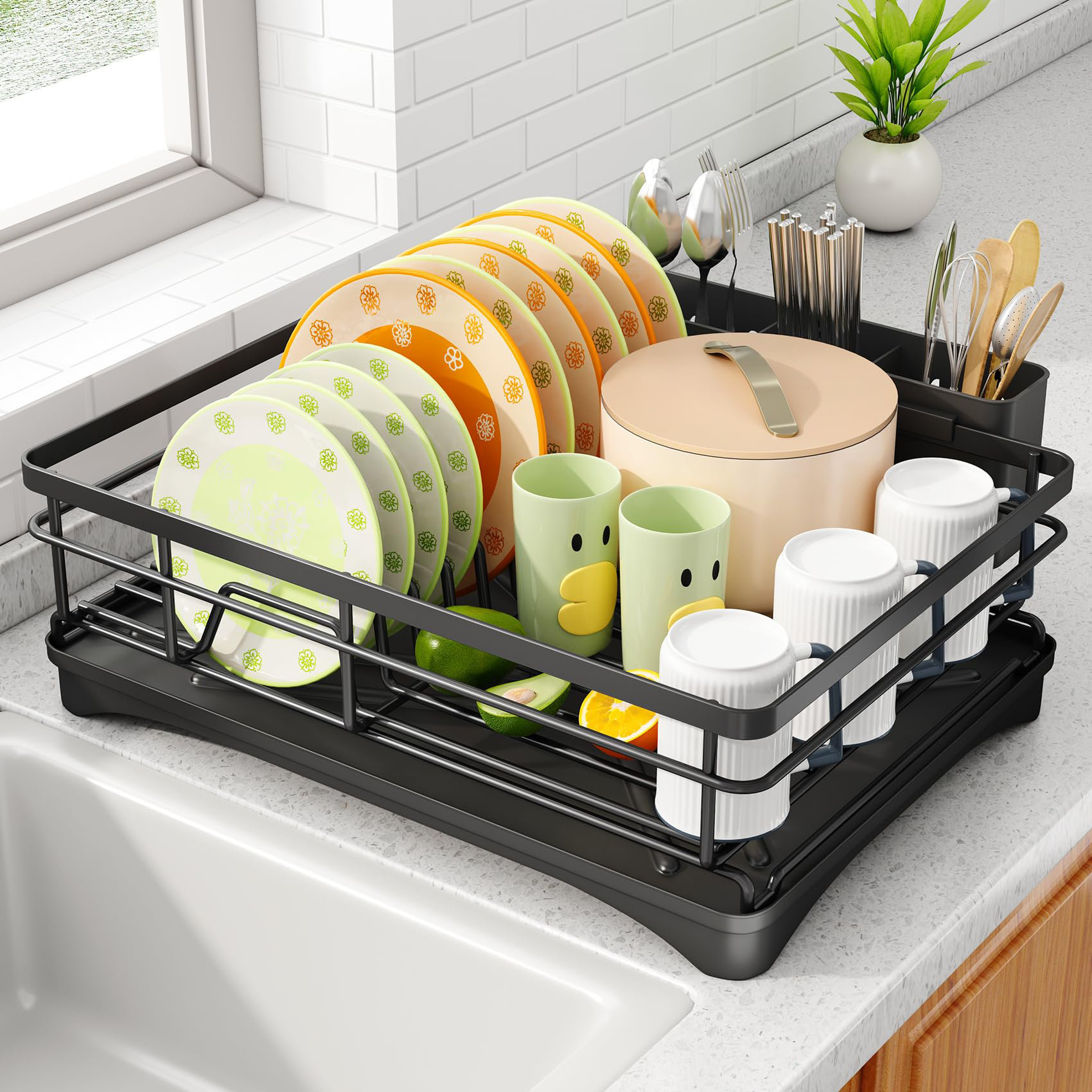 MASTER CRAFT WINDOW AND DOOR Dish Drying Rack - Stainless Steel Dish ...