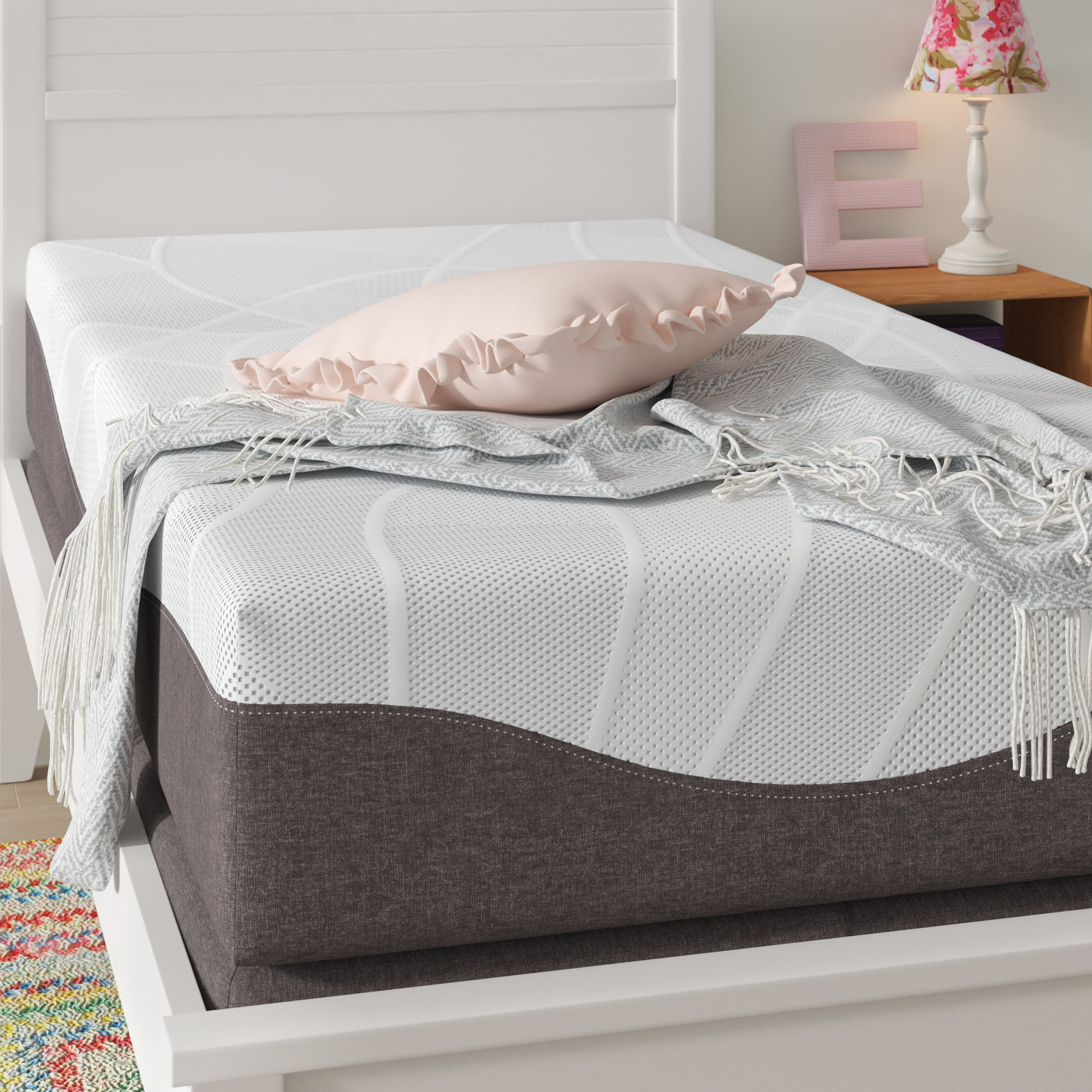 Slumber Solutions Renew 10'' Plush Gel Memory Foam Mattress Set ...