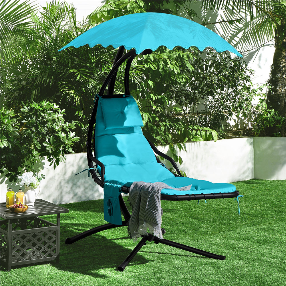 Ivy Bronx Outdoor Hanging Chaise Lounger with Stand - Wayfair Canada