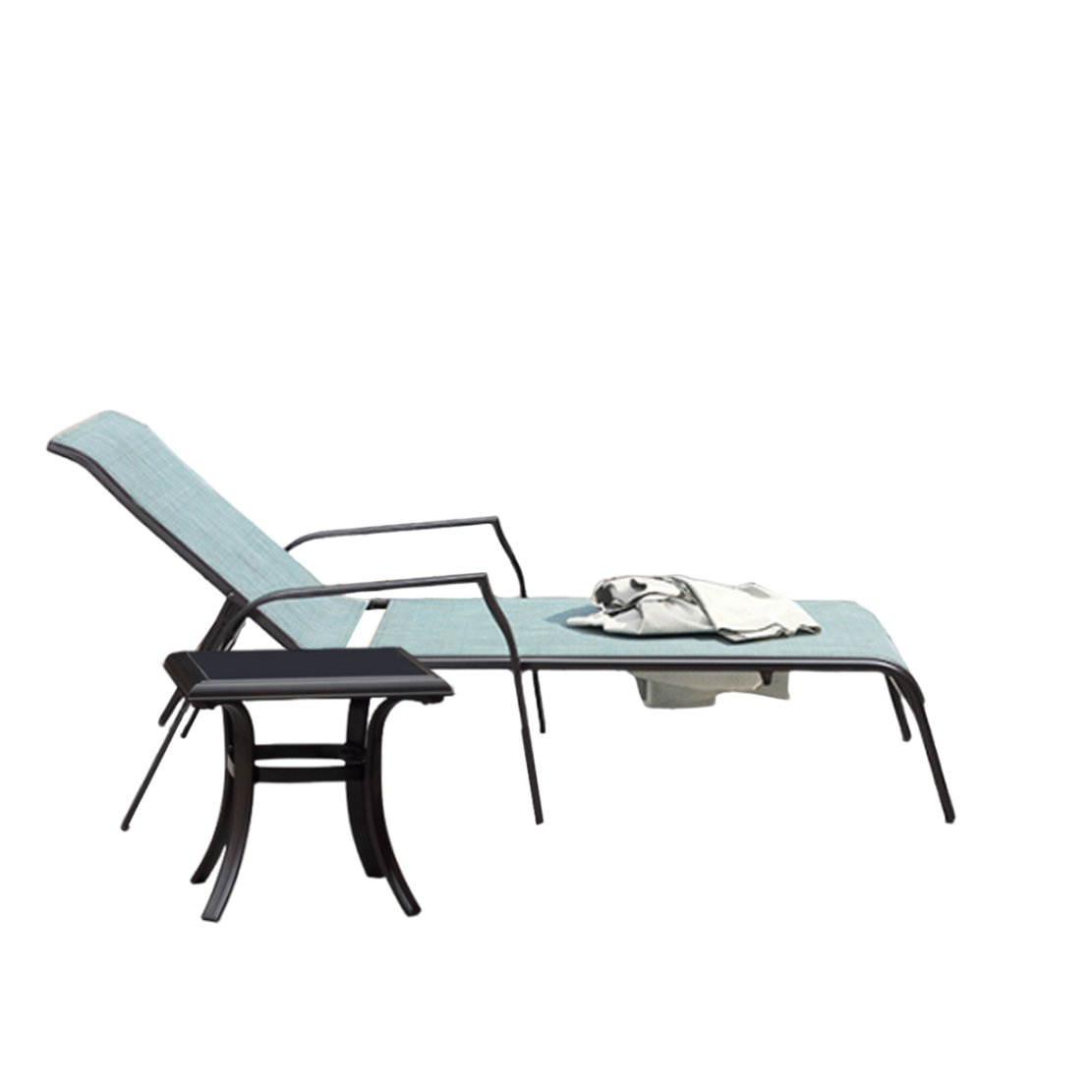 Elegance Furnishings Outdoor Lounger Rust Resistant Aluminum Frame ...