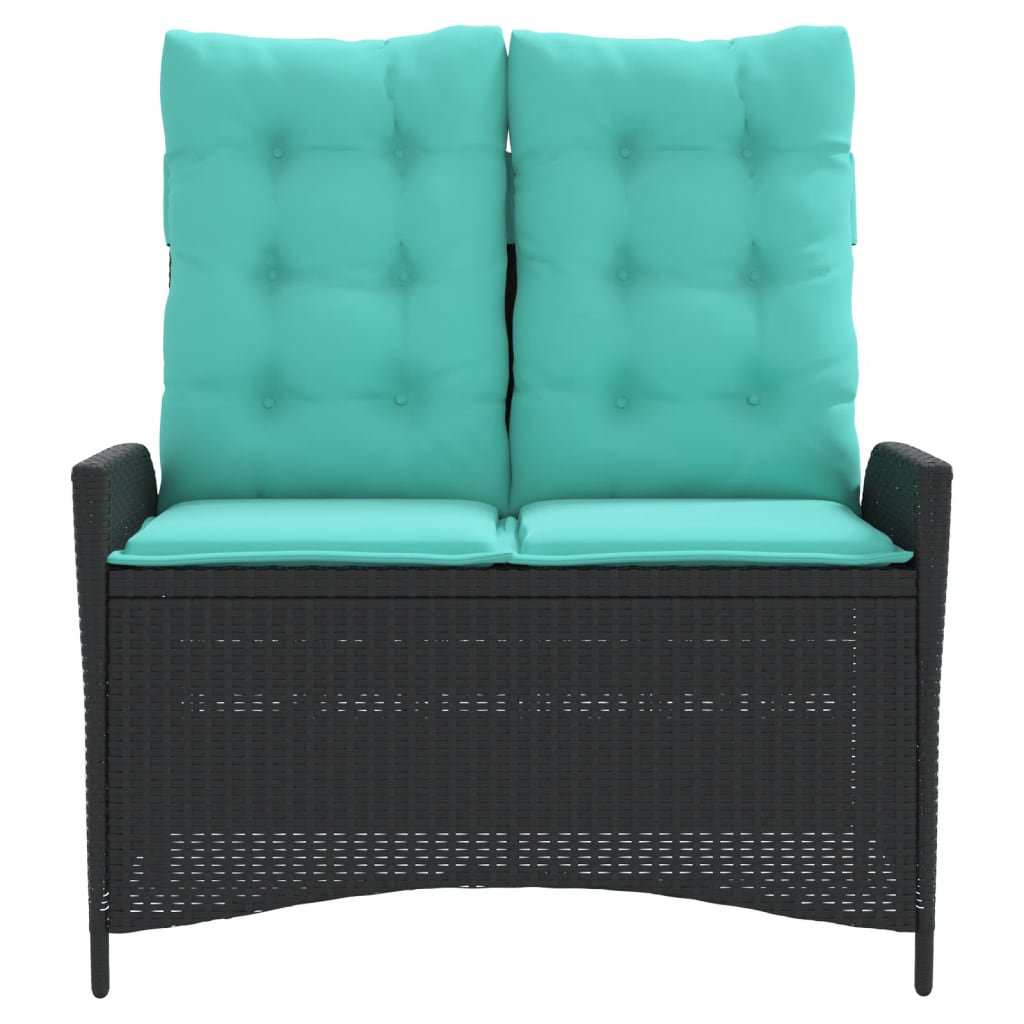 Lark Manor™ Reclining Patio Bench With Cushions Poly Rattan | Wayfair