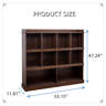 Darby Home Co Wooden 10-tier Walnut Color Bookcase With Open Shelves ...