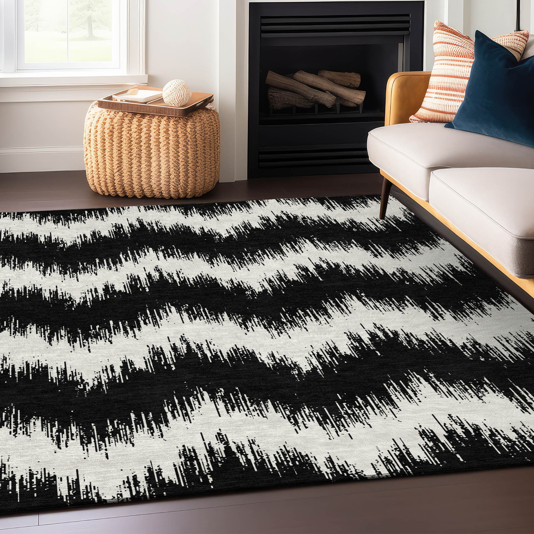 Langley Street Malek Indoor/Outdoor Area Rug with Non-Slip Backing ...
