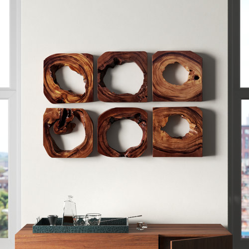 Union Rustic Handmade Rustic Abstract Wall Decor on Solid Wood ...