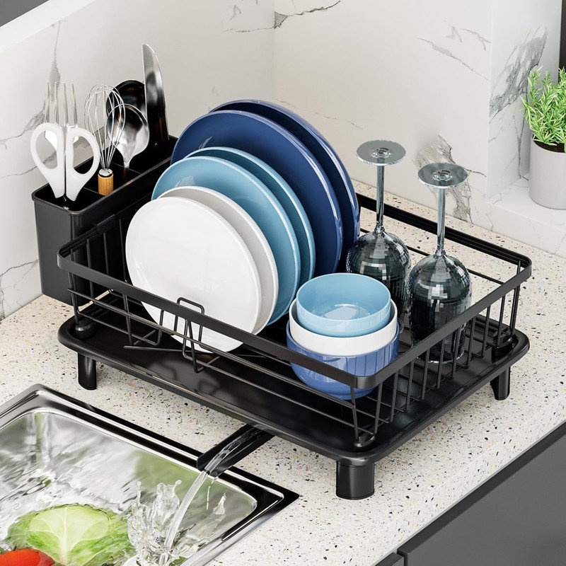 Fabhob Dish Drying Rack, Space-Saving Dish Rack, Dish Racks for Kitchen ...