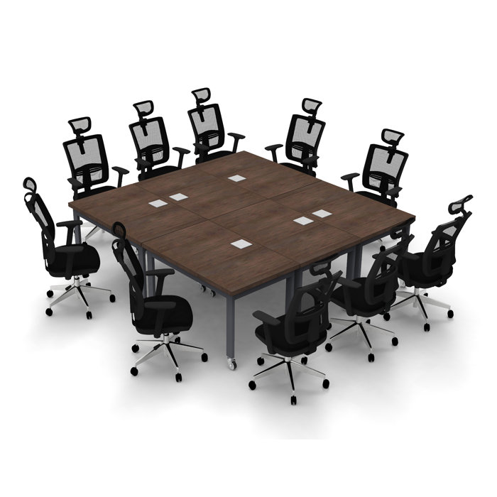 Symple Stuff Tod 10 Person Conference Meeting Table Complete 6 Tables ...