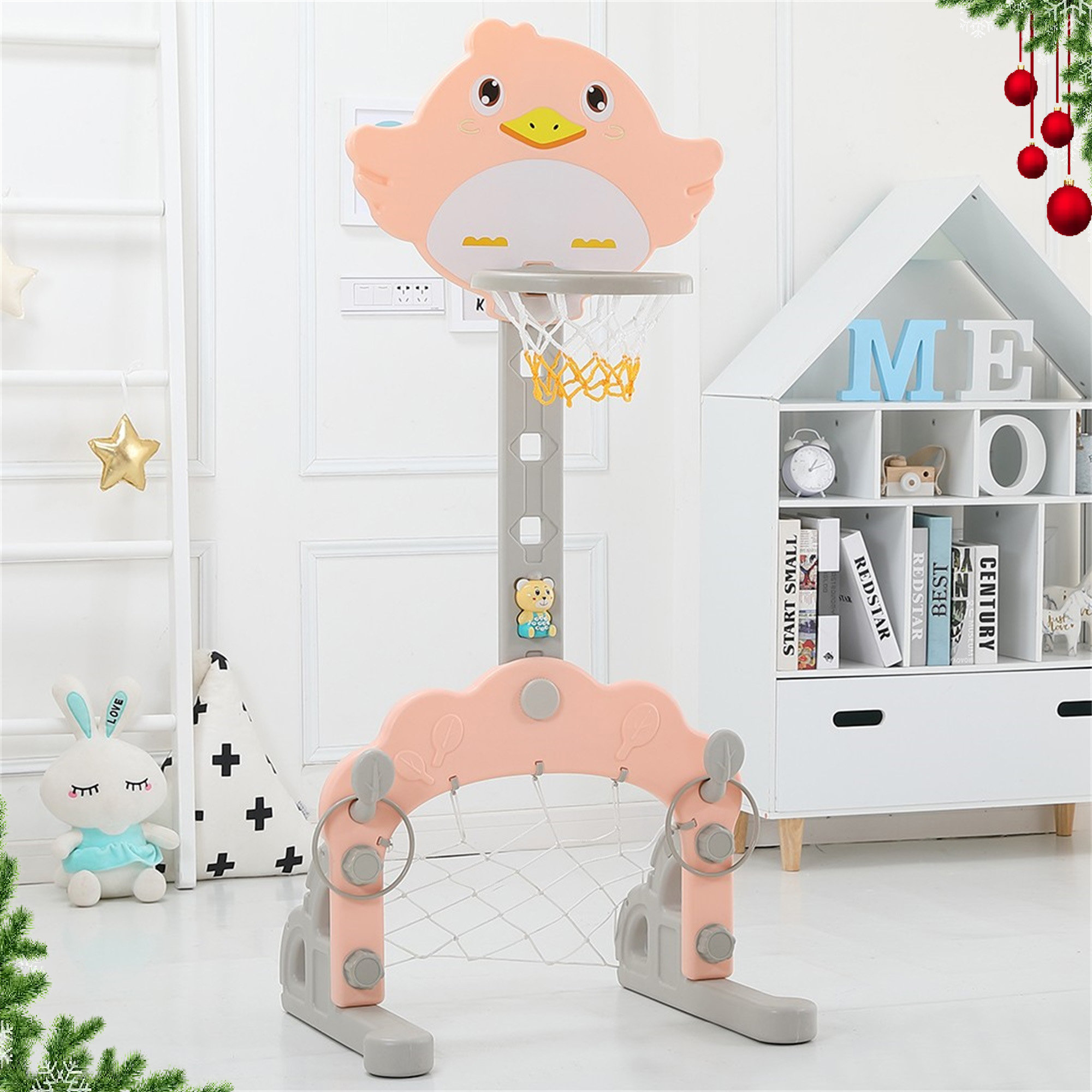 XSIX 3-In-1 Toddler Sports Centre: Basketball Ring, Football Goal ...