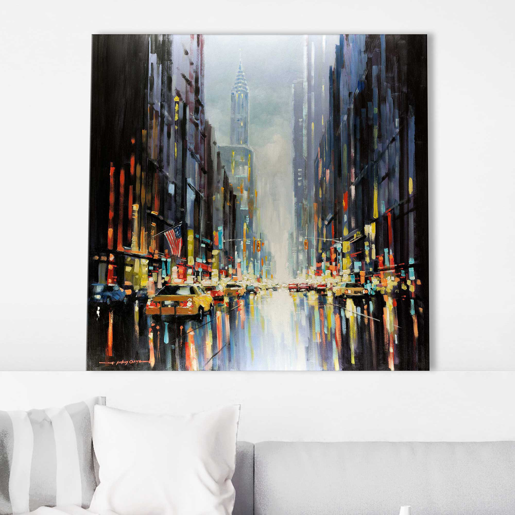 Red Barrel Studio® City Lights by E. Anthony Orme - Painting | Wayfair