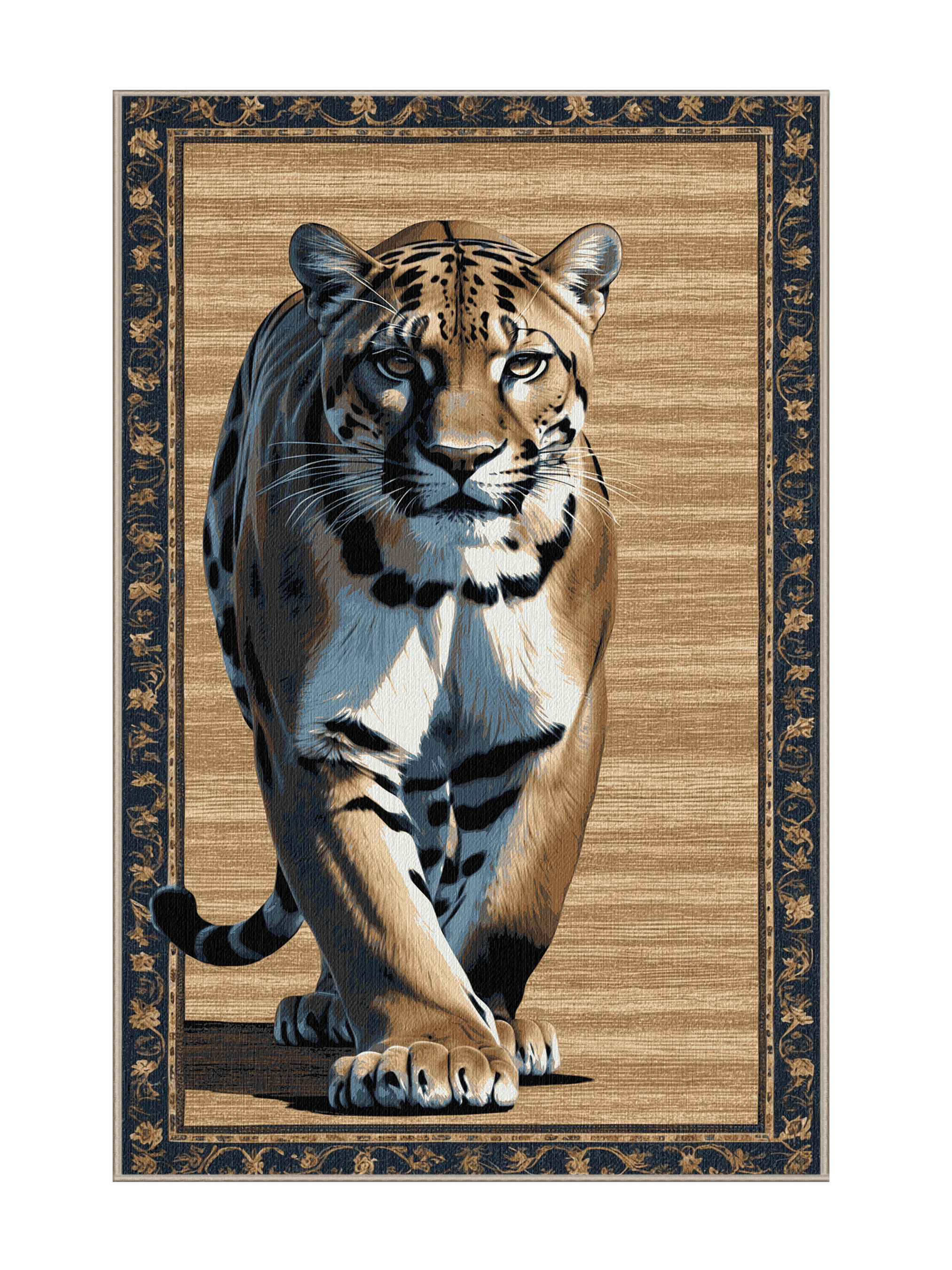 Foundry Select Washable Florida Panther Big Cats Area Rug | Wayfair