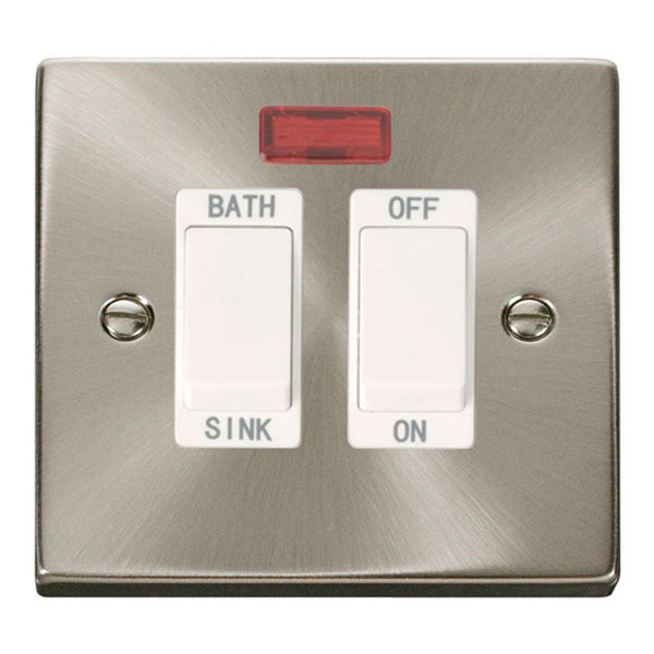 Metro Lane Satin / Brushed Chrome 20A DP Sink/bath Switch | Wayfair.co.uk