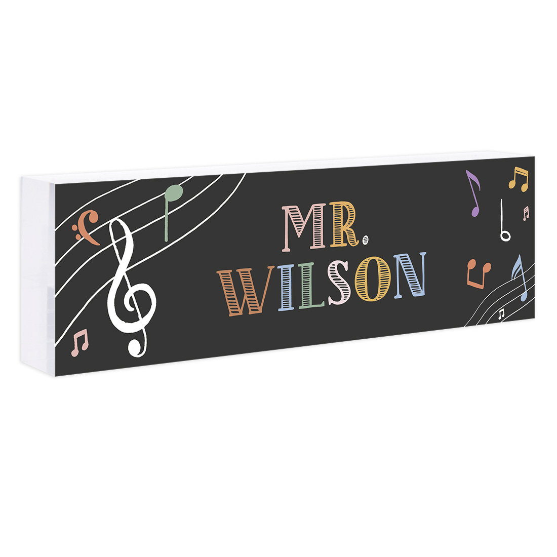 Koyal Wholesale 8 X 2.5 Acrylic Teacher Desk Name Plate - Custom Music ...