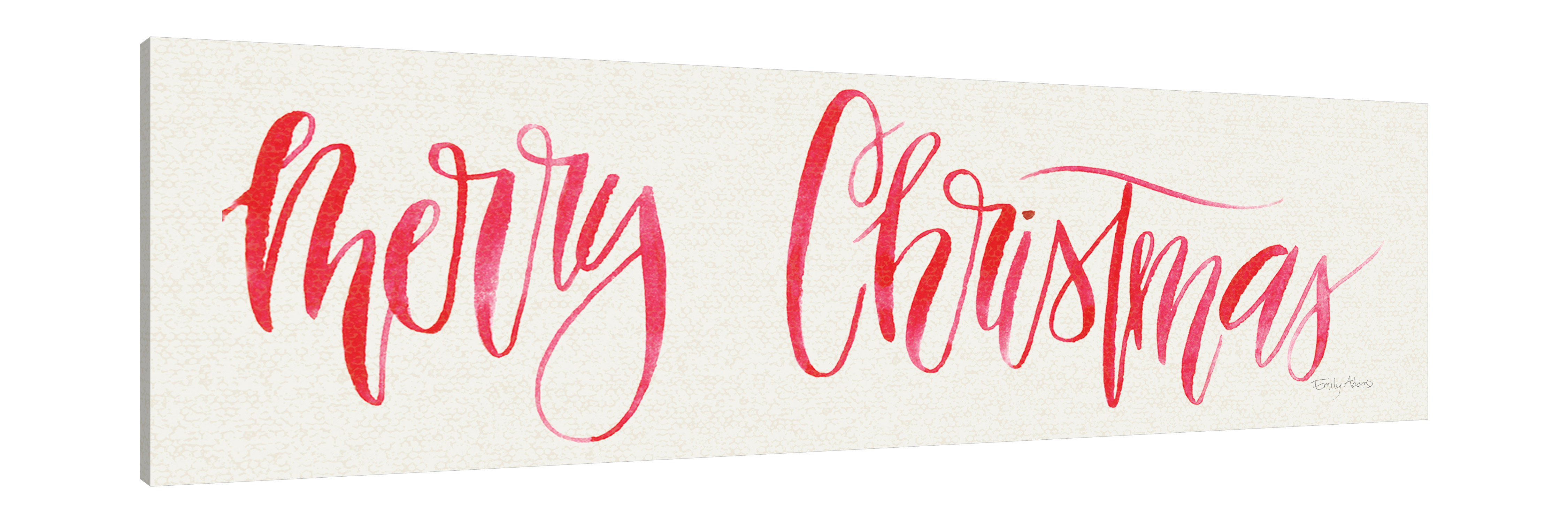 The Holiday Aisle® "Merry Christmas" Gallery W xrapped Canvas By Emily ...