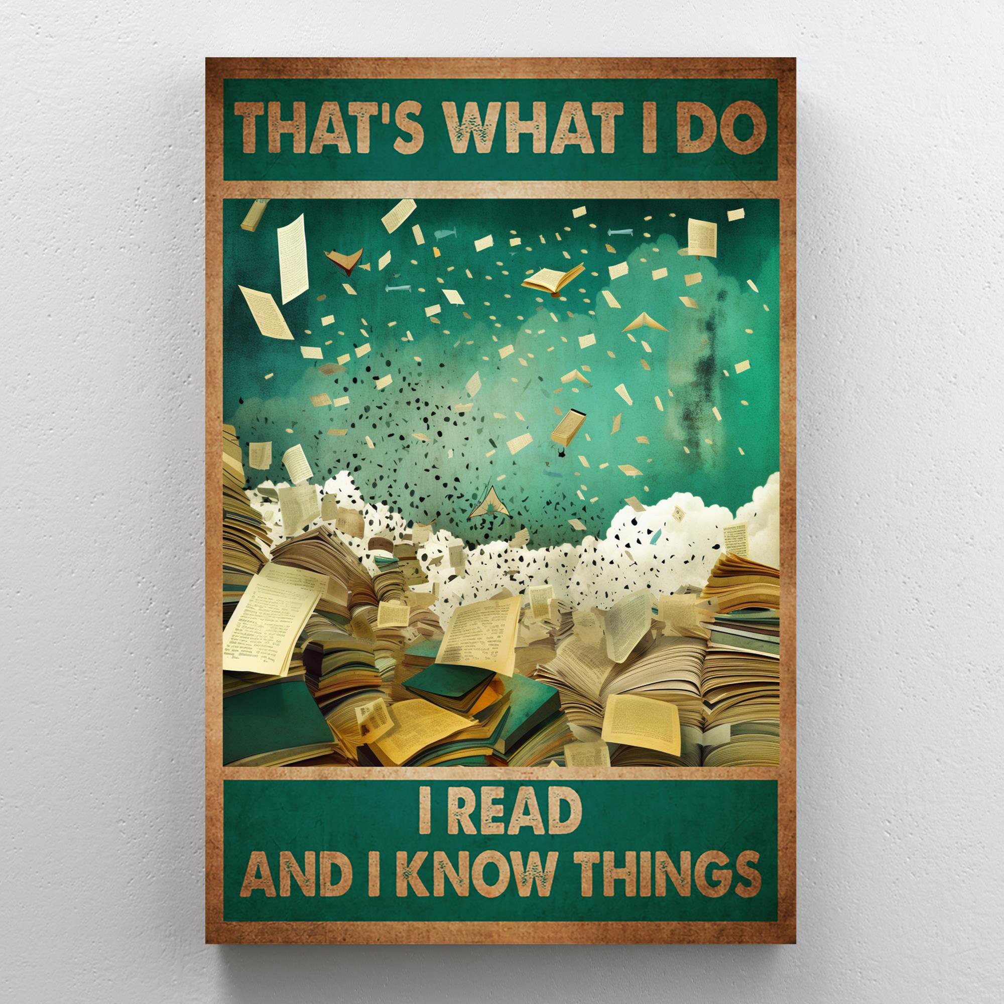 Trinx Books I Read And I Know Things - 1 Piece Rectangle Graphic Art ...