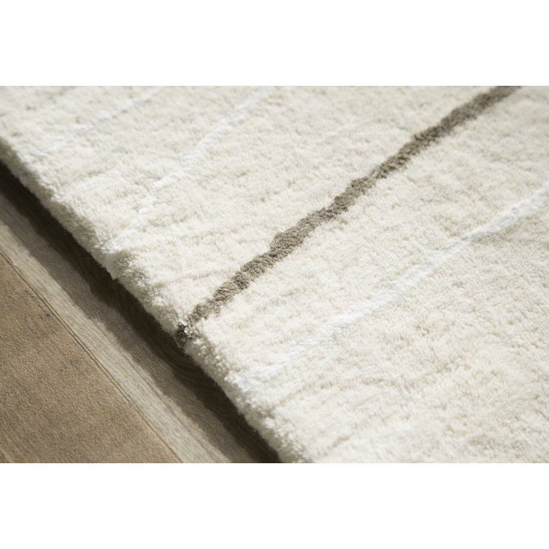 Steelside™ Fallon Handmade Hand Tufted Ivory Rug & Reviews | Wayfair