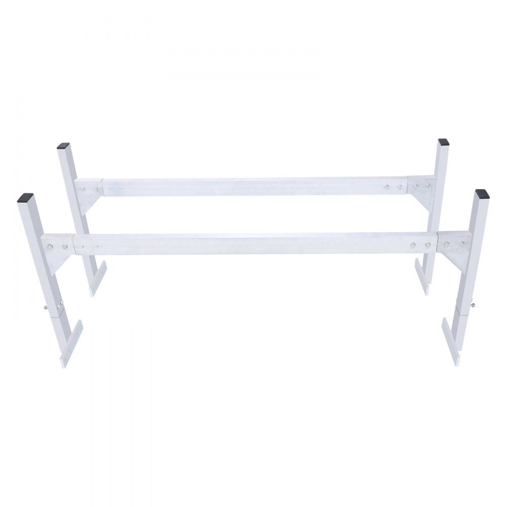 Rebrilliant Van Roof Ladder Rack, 2 Bars Aluminum Alloy Roof Ladder ...
