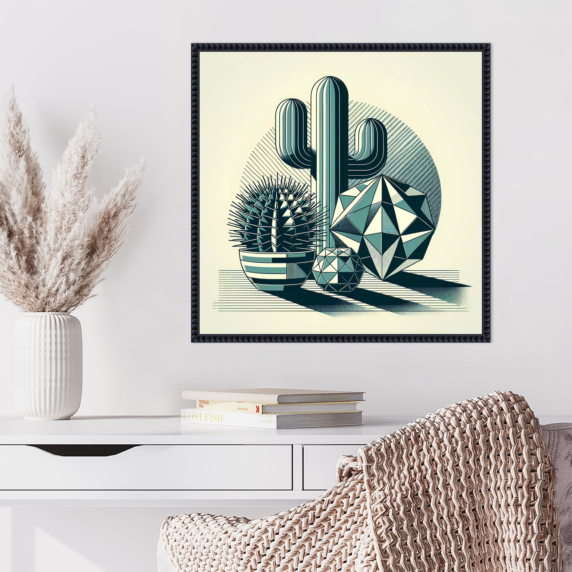 Union Rustic Succulents in Angled Vases by Marthinus Framed Canvas Wall ...