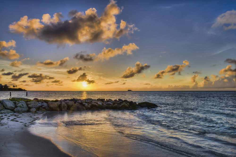 Rosecliff Heights Sunset Over Dickenson Bay; St. John''s Antigua West ...
