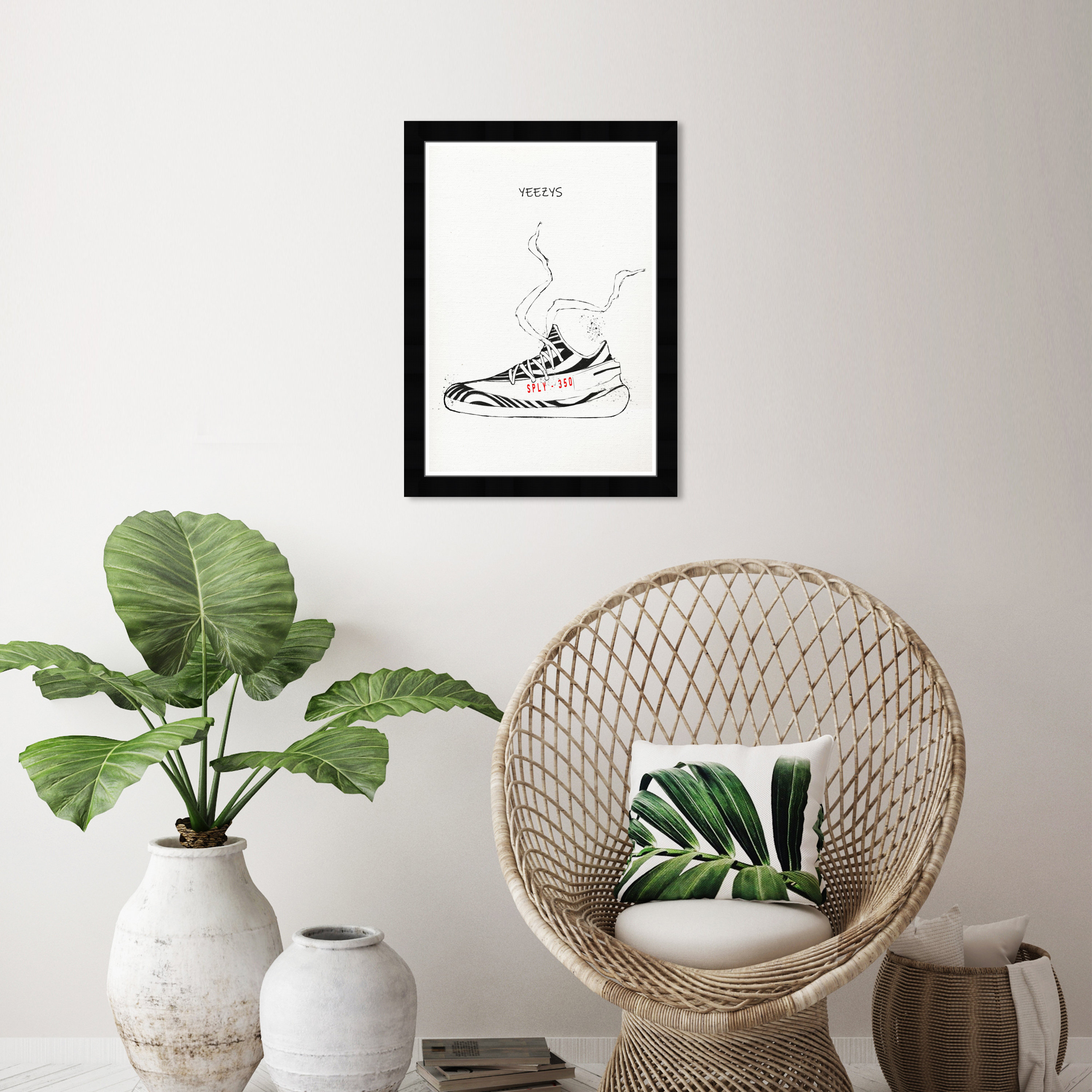 George Oliver Fashion and Glam YEEZYS Drawing III Modern White Paper ...