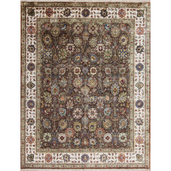 Samad Rugs Golden Age Hand Knotted Wool Area Rug in Brown | Perigold
