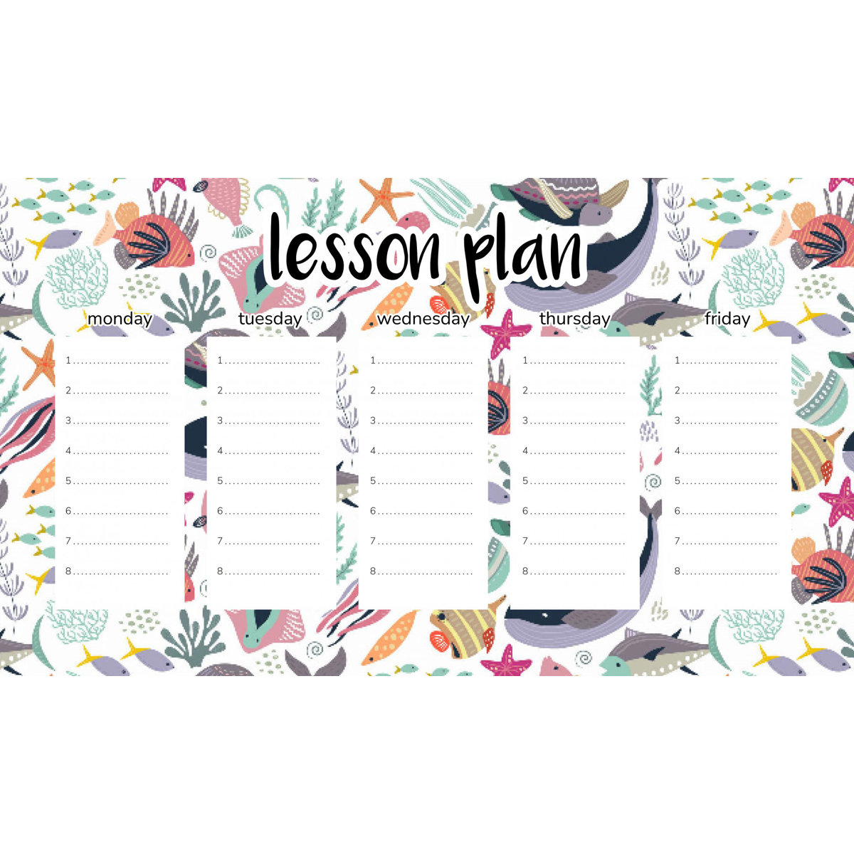 Wallvy Magnetic Lesson Plan Underwater World | Wayfair.co.uk