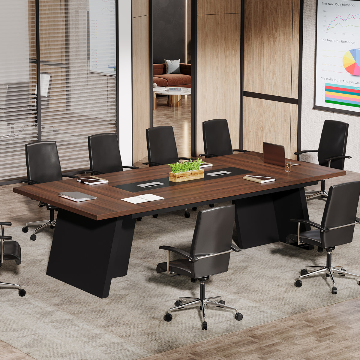 Ebern Designs 8Ft Conference Room Table For 8-10 People - Wayfair Canada