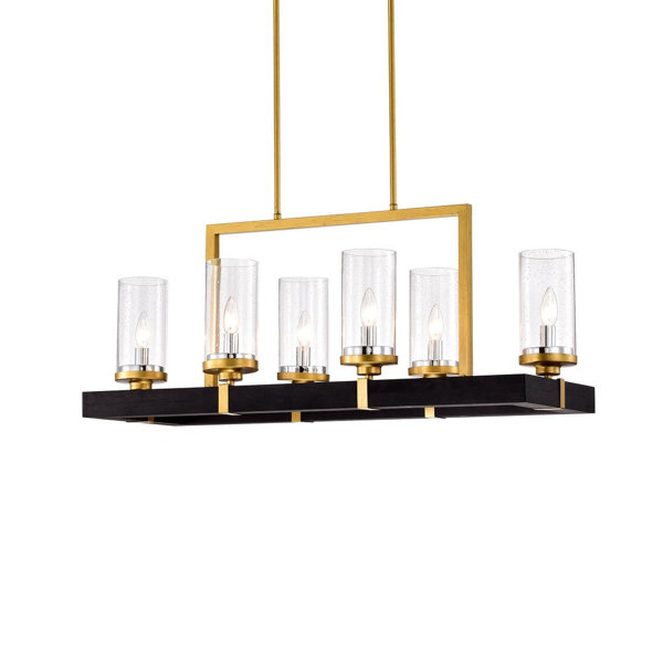 Brass-rectangular-chandelier- | Wayfair