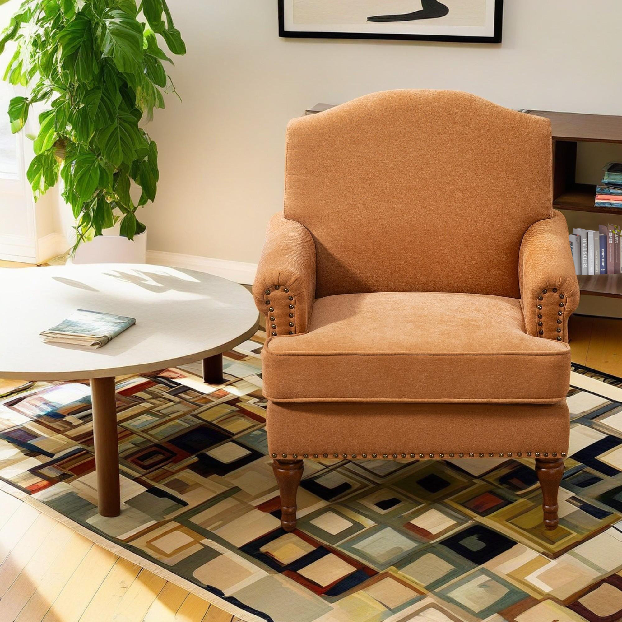 Charlton Home Accent Chair.Nailhead Trim Armchair For Living Room,Comfy ...