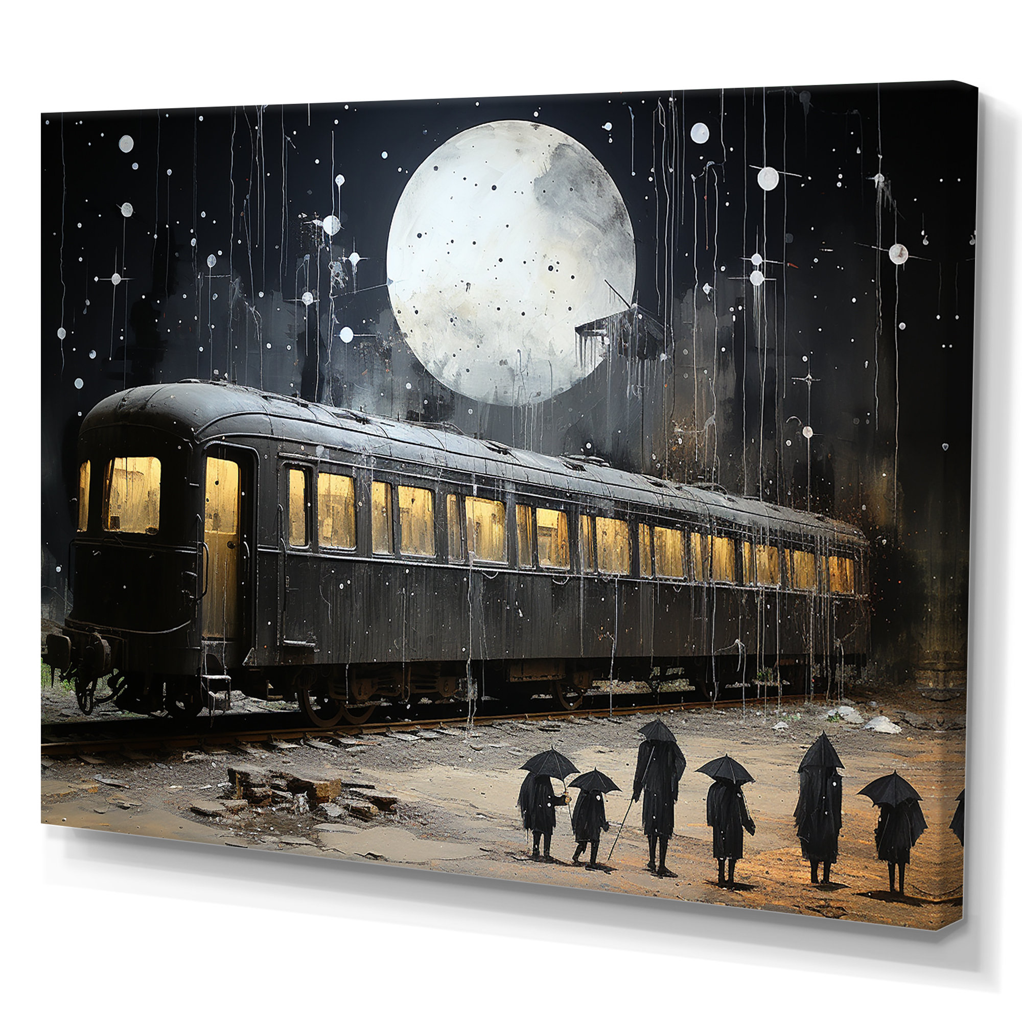 Williston Forge Black Union Train Station I - Train Wall Art | Wayfair
