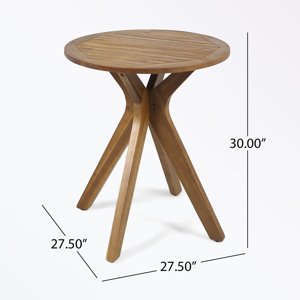 George Oliver Pericles Solid Wood Bistro Table & Reviews | Wayfair