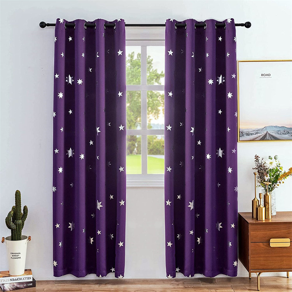 Latitude Run® Microfiber Geometric Blackout Thermal Curtain Panels ...