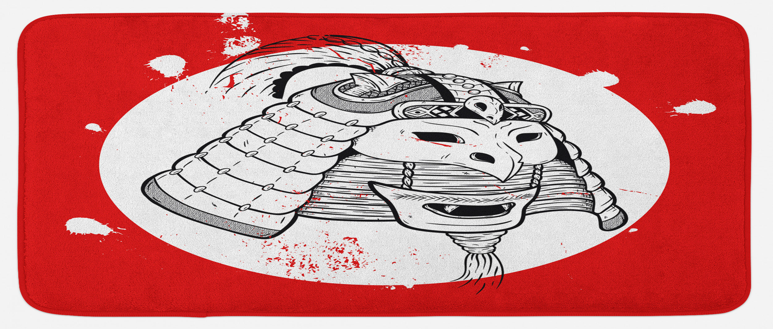 East Urban Home Mask Design With Grunge Stained Look Ronin Fighter Face ...