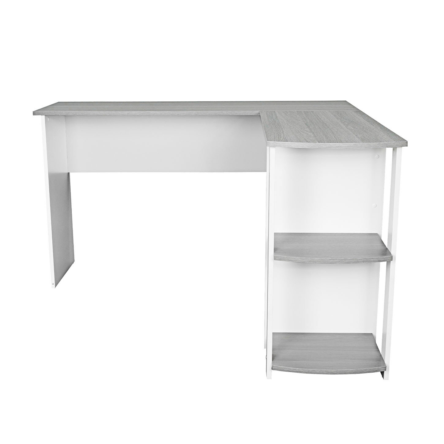 Latitude Run® Modern L-Shaped Desk With Side Shelves | Wayfair