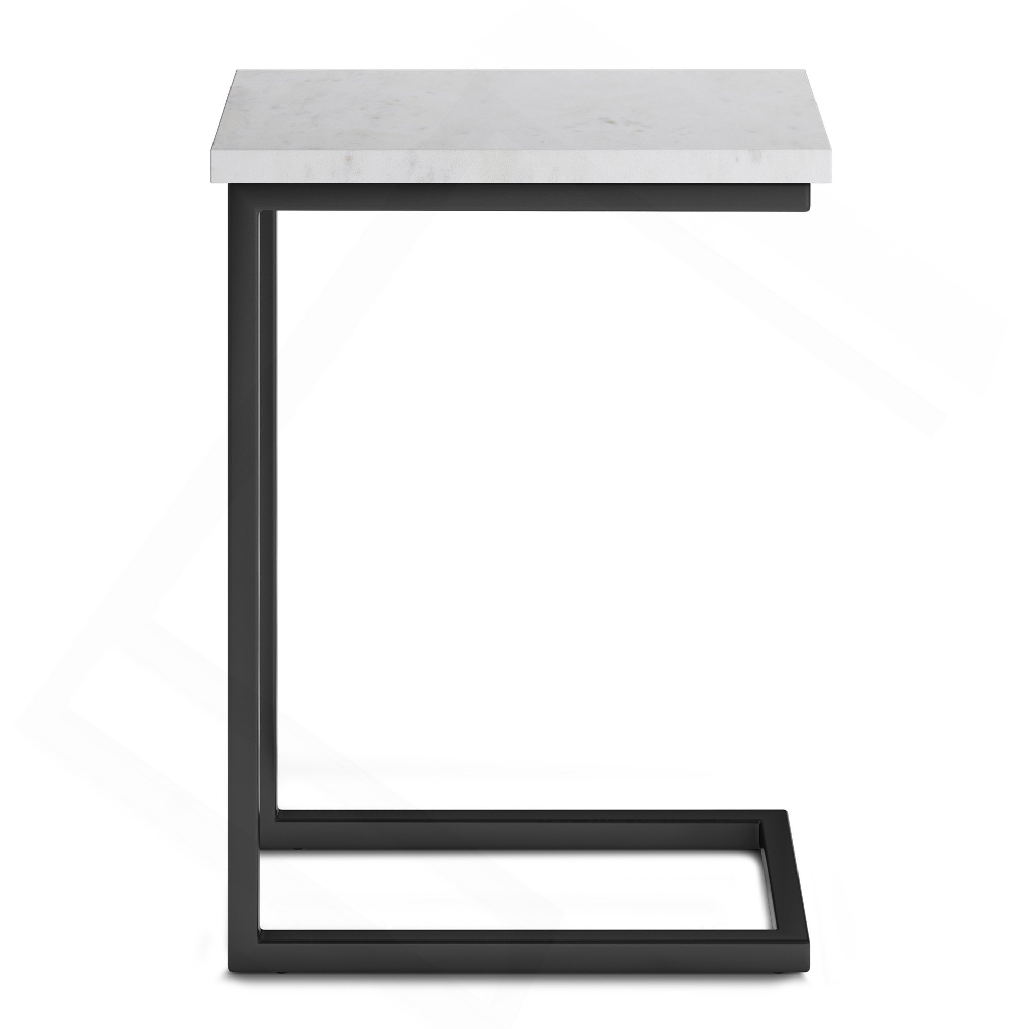 Latitude Run® Skyler C Side Table With Genuine Marble Top In White/Gold ...