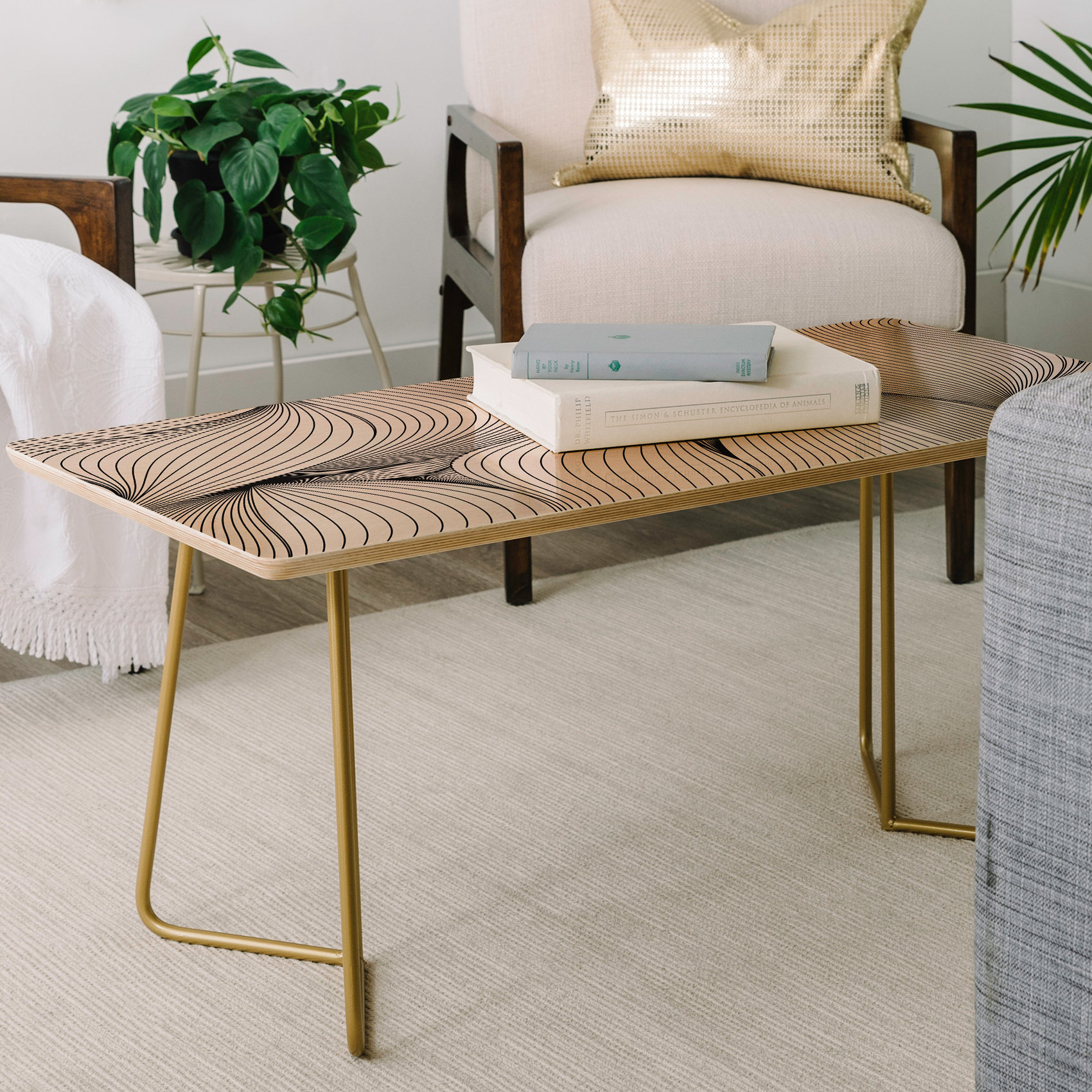 East Urban Home Emanuela Carratoni Seamless Lines Coffee Table | Wayfair