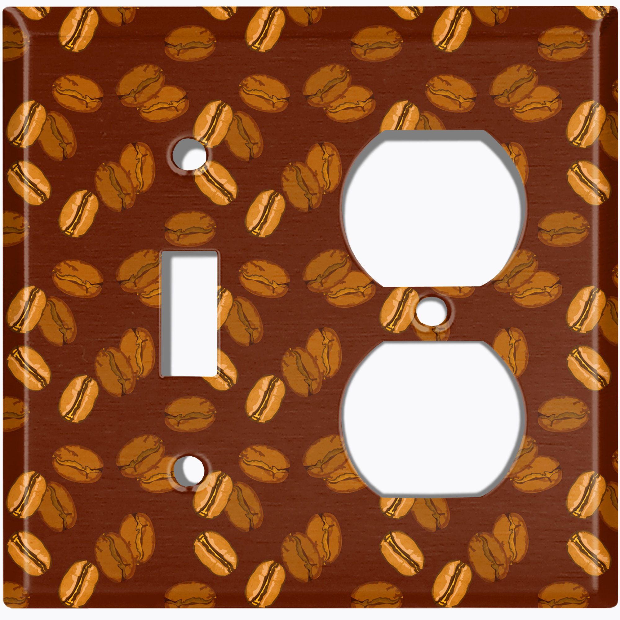 WorldAcc Metal Light Switch Plate Outlet Cover (Coffee Mocha Espresso ...