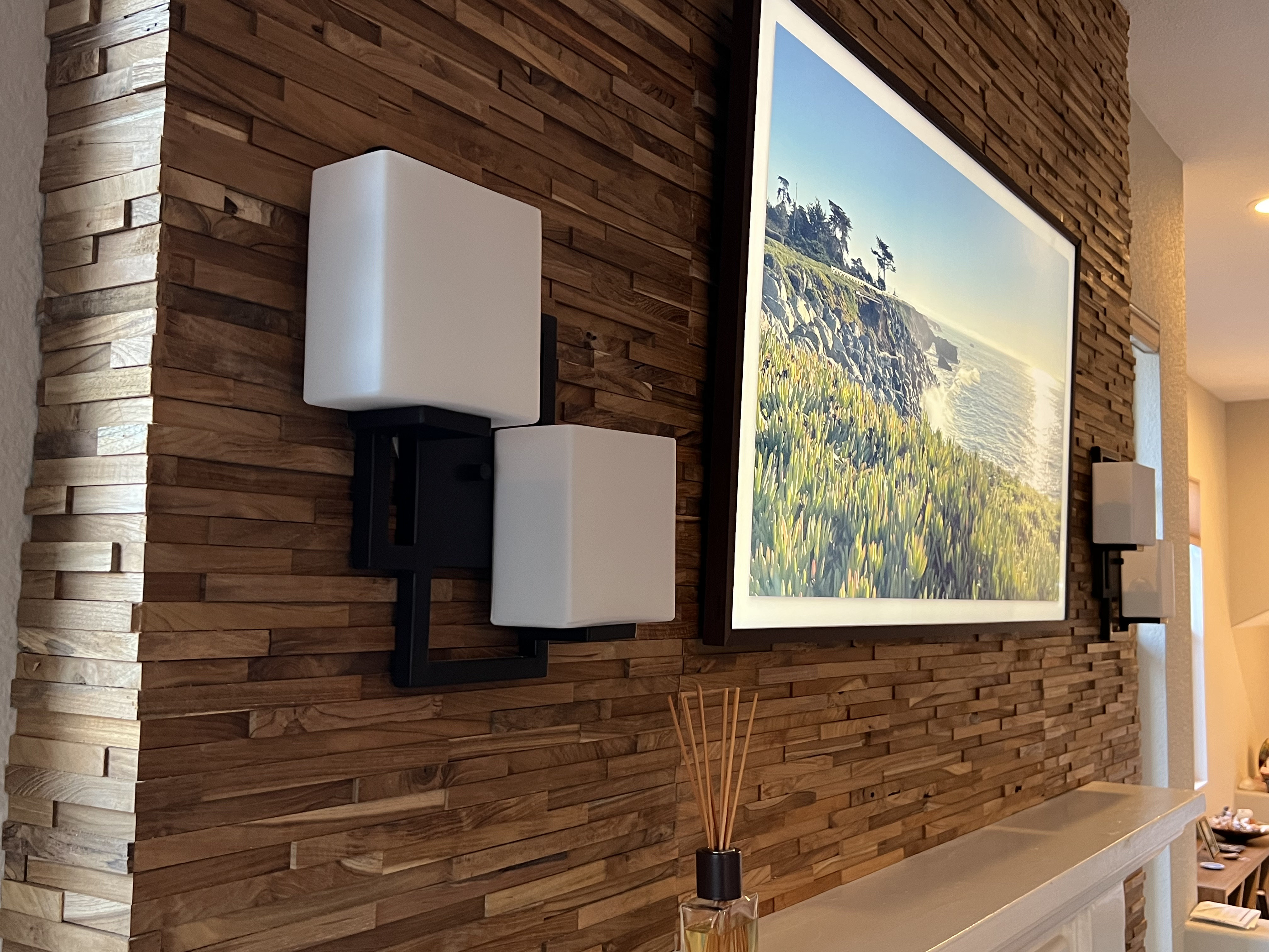 Java Creations Matrix 12" x 48" Reclaimed Engineered Wood Wall ...