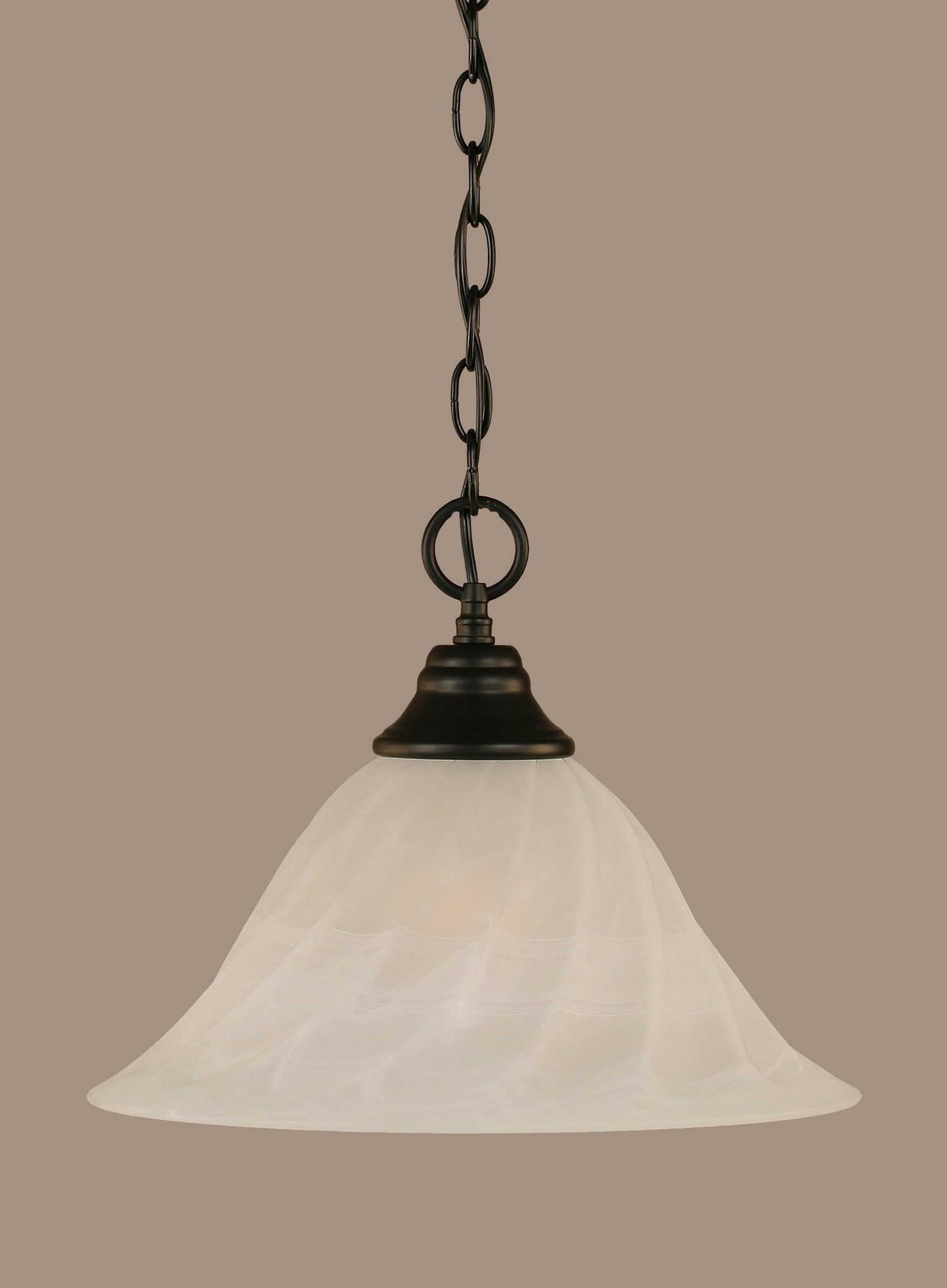 Red Barrel Studio® Chain Hung Pendant Shown In Matte Black Finish With ...