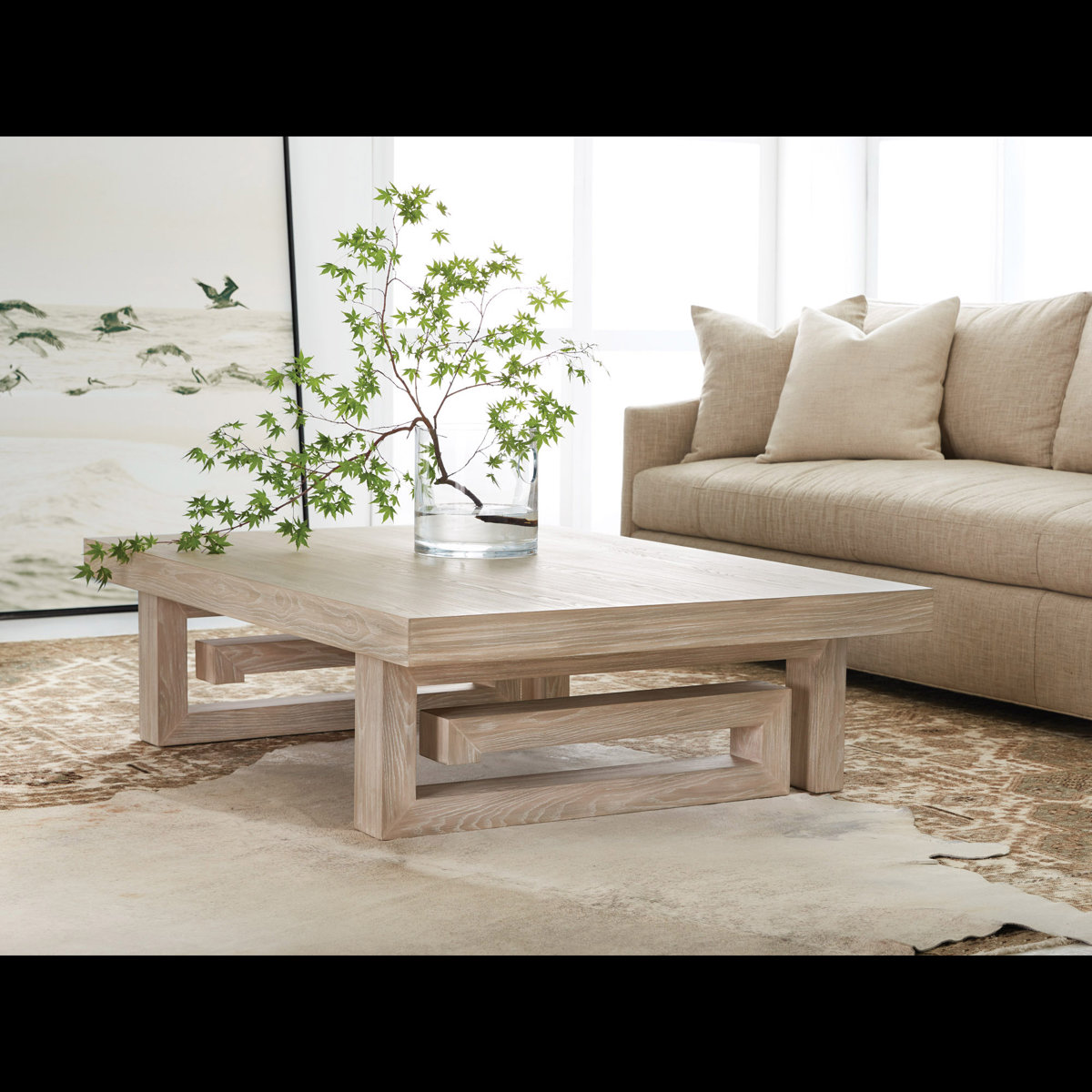 Modern History Home Maui Solid Wood Sled Coffee Table | Perigold