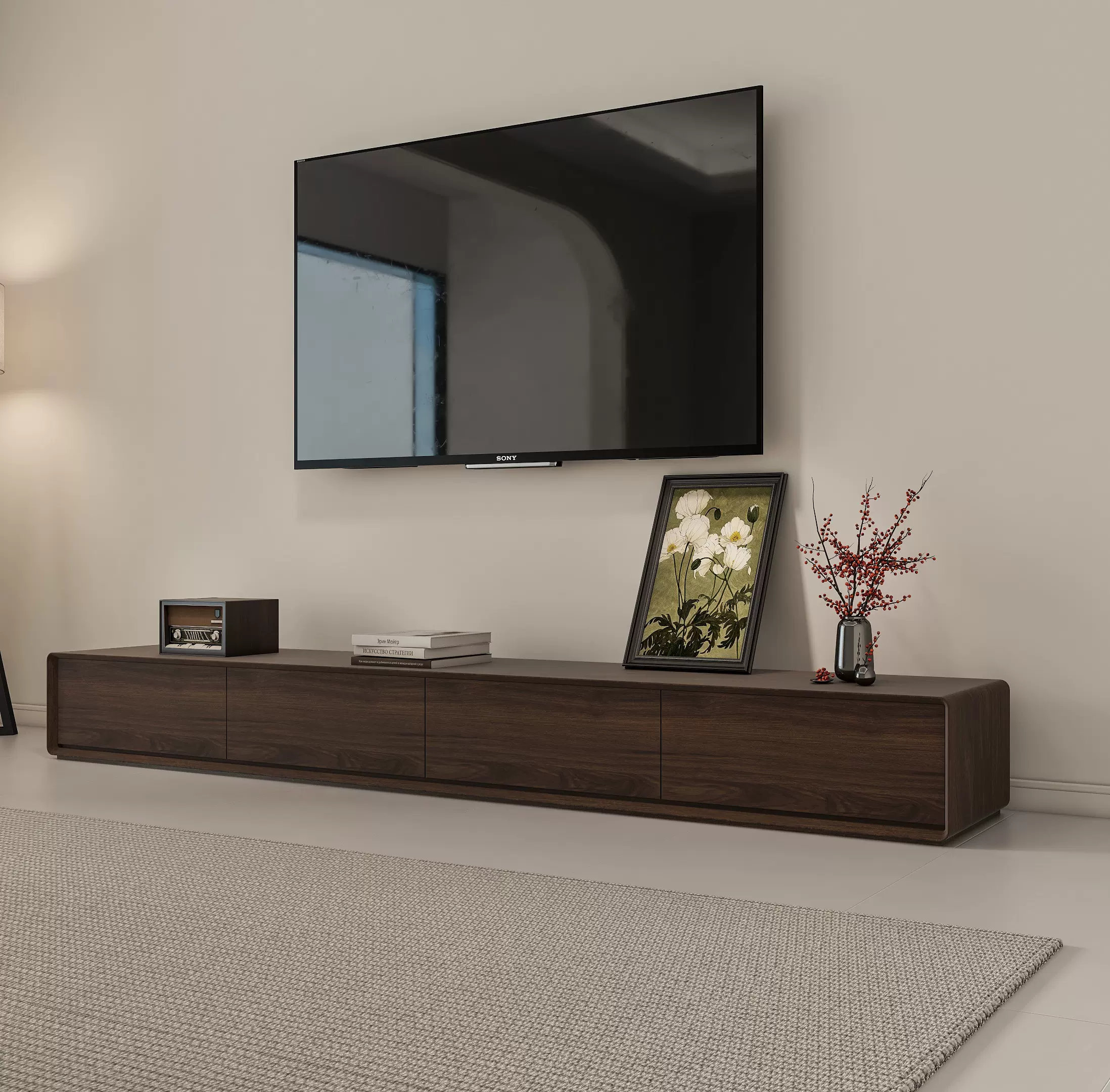 Dream cabinet Modern Simple TV Cabinet 94.5'' Media Console | Wayfair