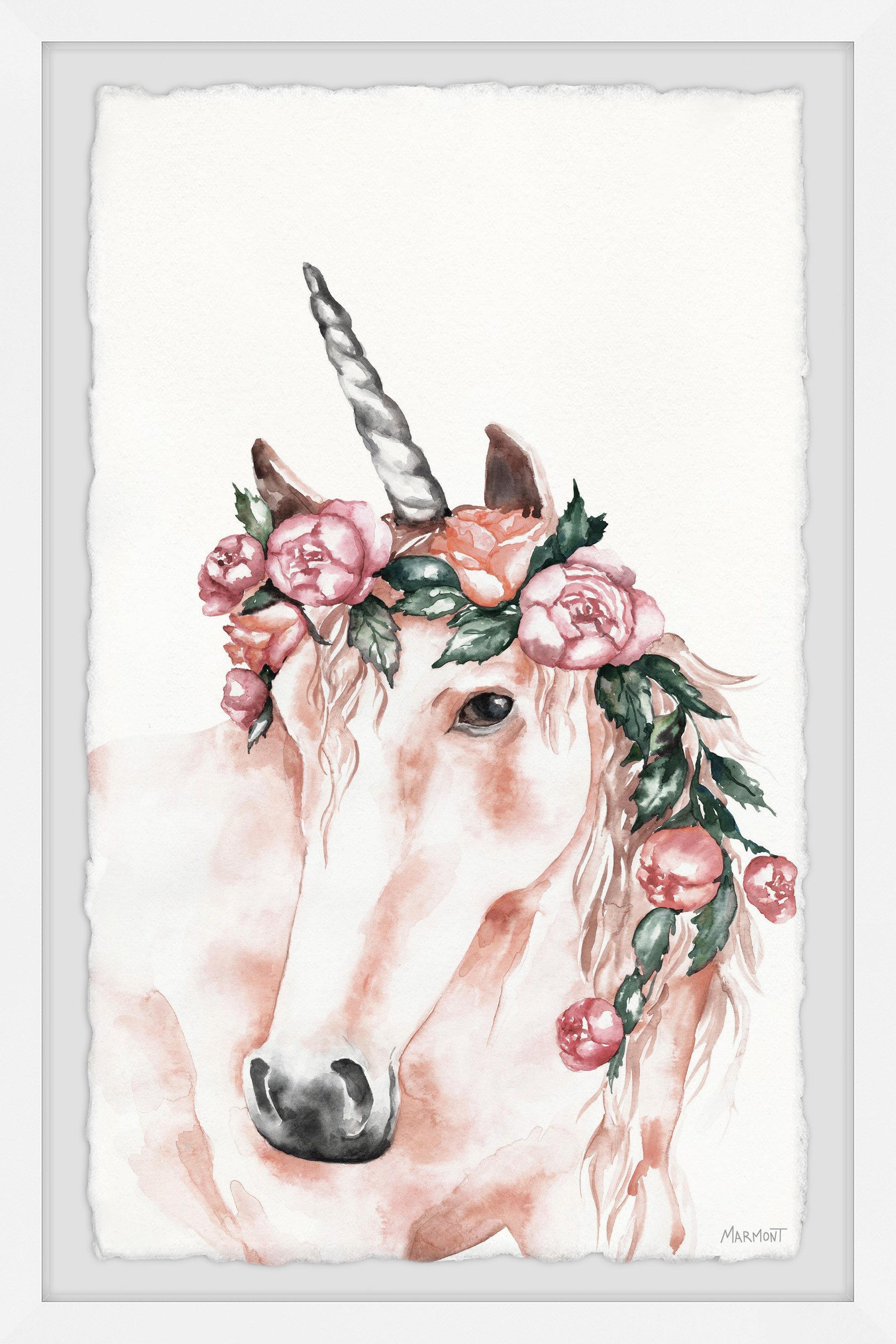 Isabelle & Max™ Brazile The Pink Unicorn Framed Print | Wayfair