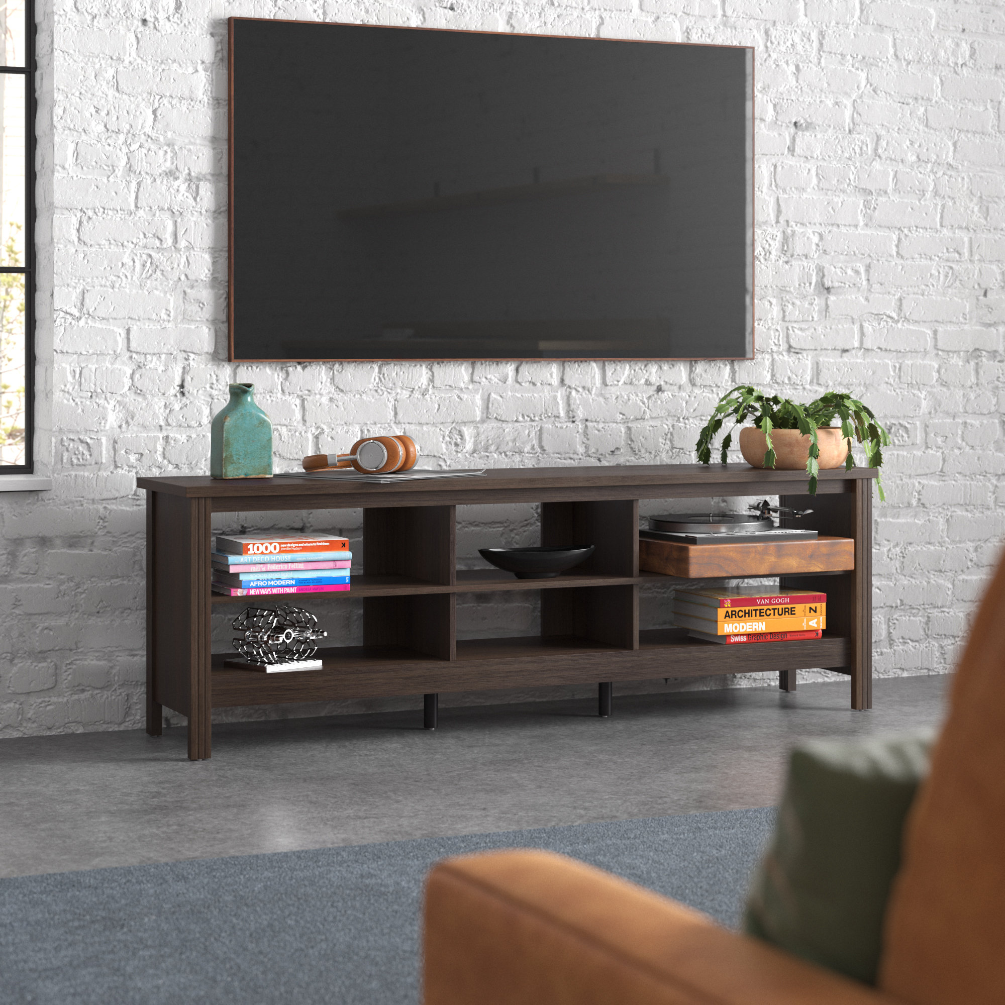 Steelside™ Raphael Solid Wood TV Stand for TVs up to 75" & Reviews ...